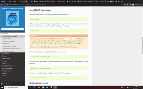 Unable To Locate Package Ros Humble Desktop And Ros Humble Ros Base
