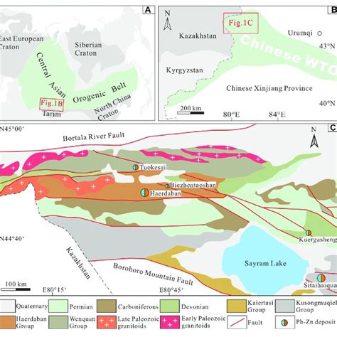 Geological Map Of The Sayram Lake Area Modified After Xue Et Al