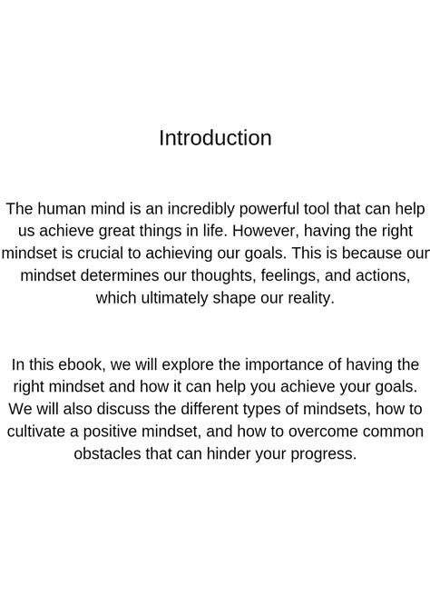 Mindset Mastery
