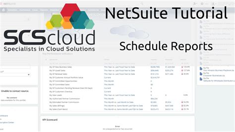 Netsuite Tutorial Schedule Reports Youtube