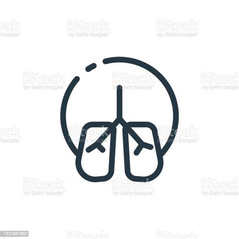 병원 개념에서 폐 아이콘 벡터 폐 편집 가능한 뇌졸중의 얇은 선 그림 웹 및 모바일 앱 로고 인쇄 미디어에 사용하기 위한 폐