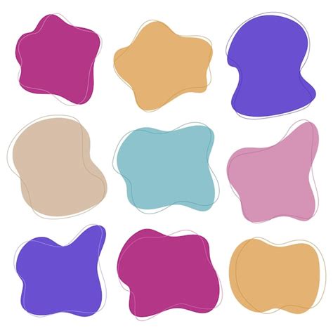 Premium Vector Abstract Fluid Hand Drawn Organic Shapes