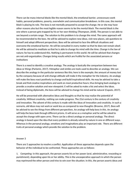 Approaches To Conflict Resolution And Recommended Approach In A Given Situation