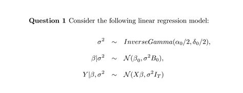 solved question 1 ﻿consider the following linear regression
