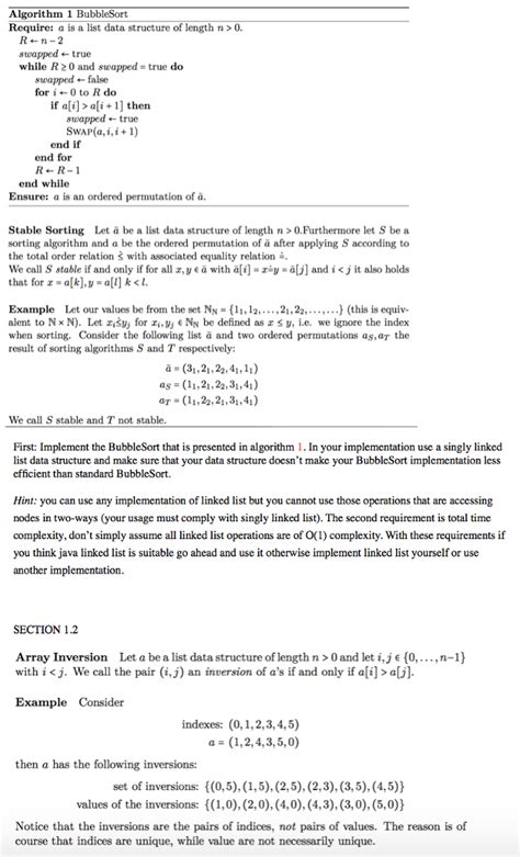 solved algorithm 1 bubblesort require a is a list data