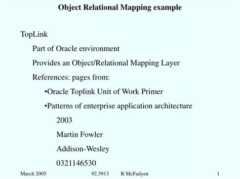 Ppt Object Relational Mapping Example Powerpoint Presentation Free Download Id
