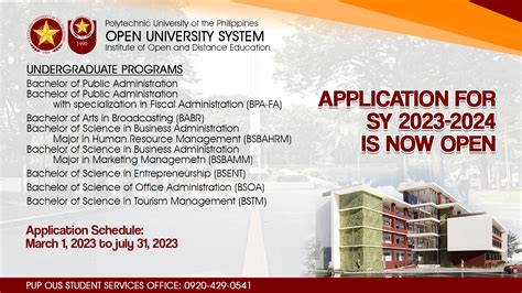 Application Sy 2023 2024 For Pup Open University System