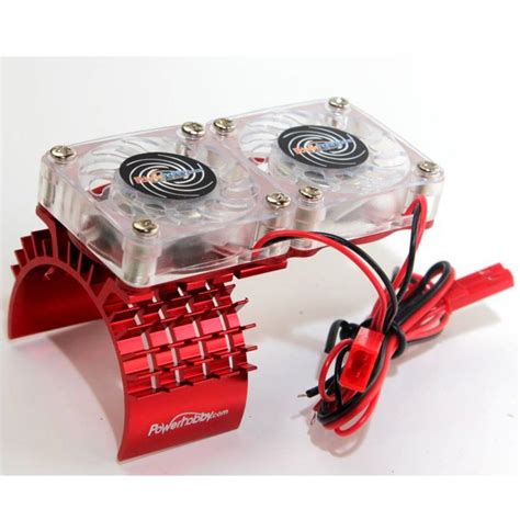 Phbfsred Red Aluminum Motor Heatsink And Twin Cooling Fan Michaels Rc