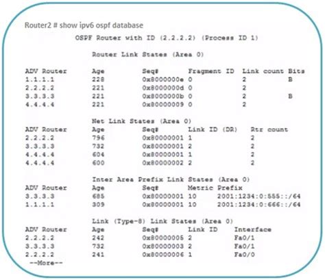 Show Ipv Ospf Database Ipcisco