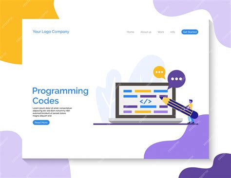 Premium Vector Landing Page Programming Codes Vector For Website