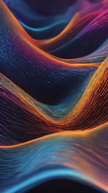 Premium Photo Wave Of Interlacing Points And Lines Abstract Background Technological Style Big