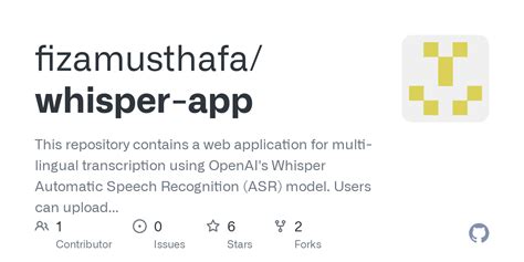GitHub Fizamusthafa Whisper App This Repository Contains A Web Application For Multi Lingual