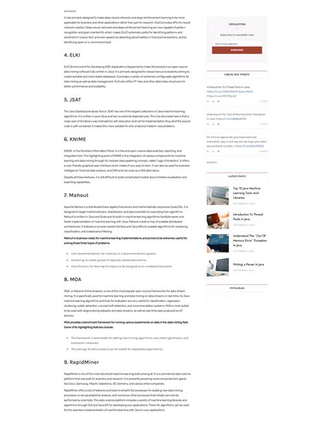 Top 10 Java Machine Learning Tools And Libraries Pdf