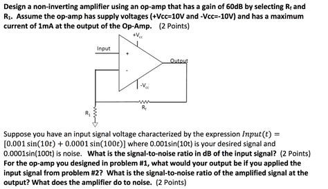Design A Non Inverting Amplifier Using An Op That Has A Gain Of DB By Selecting R And R