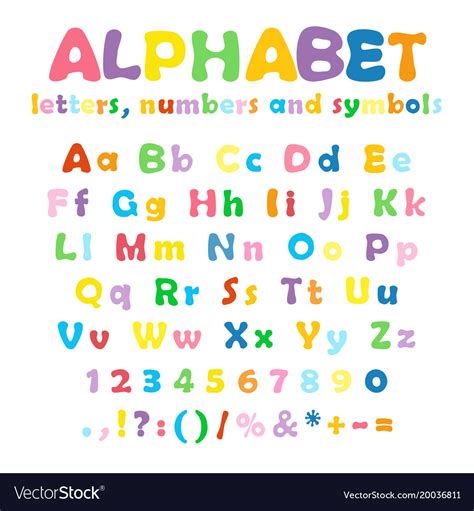 alphabet characters numbers