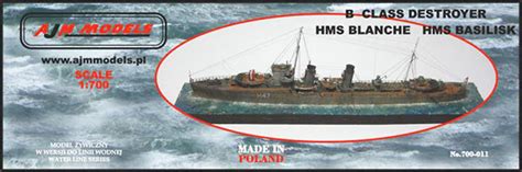 British B Class Destroyers HMS Basilisk HMS Branch WW2 HLJ Com