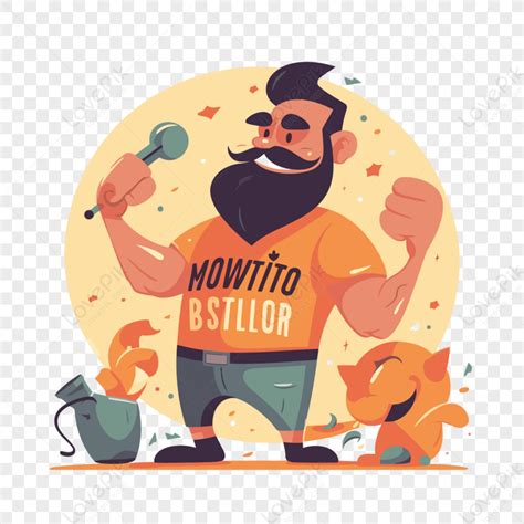 동기 부여 클립 아트 만화 캐릭터 만화의 그림 벡터수염폰트 Png 일러스트 무료 다운로드 Lovepik