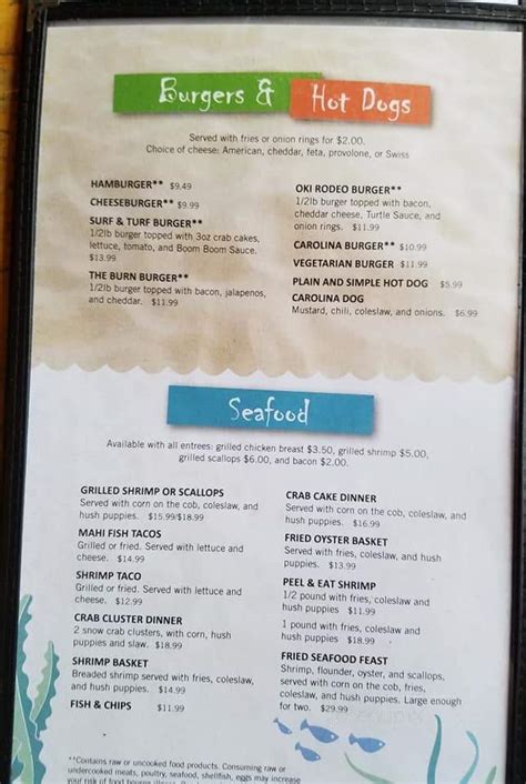 Lazy Turtle Bar Grill Menu In Oak Island NC Order Delivery Reviews