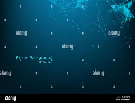 abstract plexus background with connected lines and dots wave flow