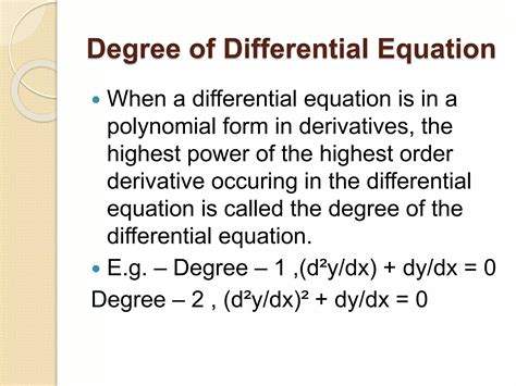 Differential Equations Of First Order Pptx