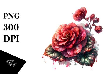 Detailed Shiny Begonia Design