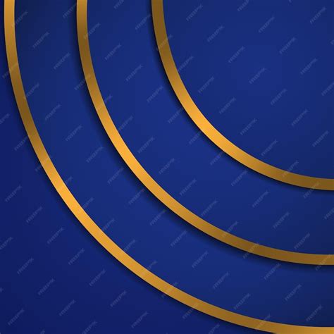 금색 테두리가 있는 파란색과 금색 배경 프리미엄 벡터