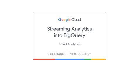 Streaming Analytics Into Bigquery Skill Badge Credly