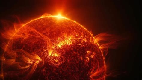 free ai image glowing sphere igniting fiery natural phenomenon