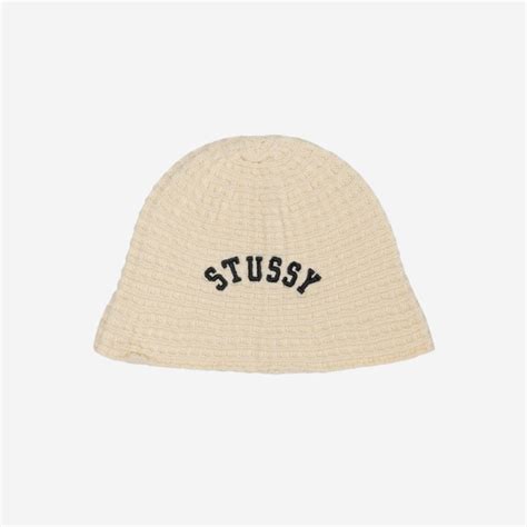 스투시 버킷햇 와플 니트 본 Stussy Kream