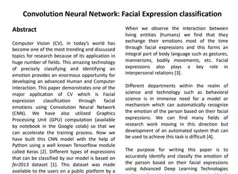 Convolution Neural Network Facial Expression Classification Freelancer