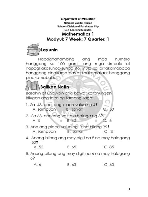 Math1 Q1 Module7 Week7 Pdf