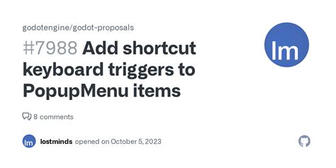 Add Shortcut Keyboard Triggers To Popupmenu Items · Issue 7988