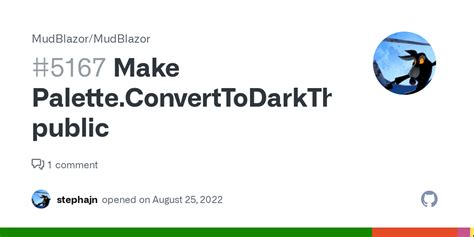 make palette converttodarktheme public · issue 5167 · mudblazor