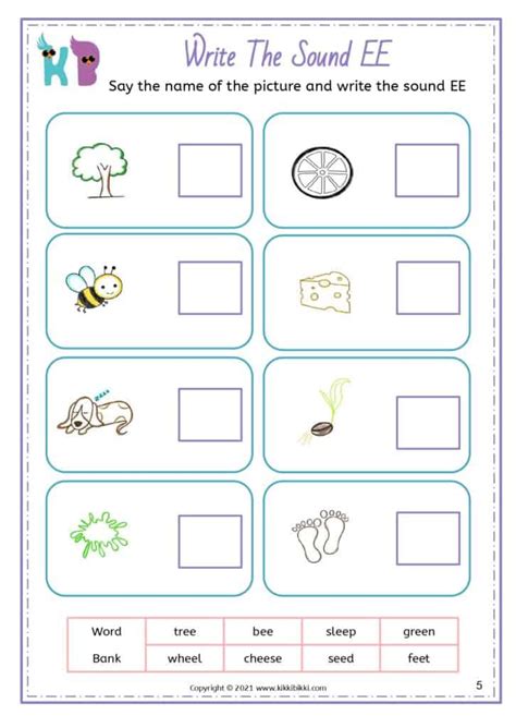 Ee Sound Exploration Free Printable Vowel Digraph Worksheets