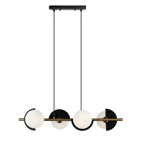 Edit Darcy 4 Light Glass Bar Ceiling Pendant Black Lighting Direct