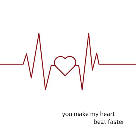 Premium Vector Heart Beat Vector Illustration