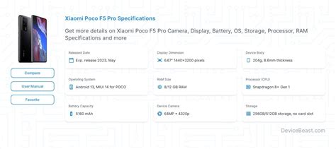 Xiaomi Poco F Pro Specifications Devicebeast Com