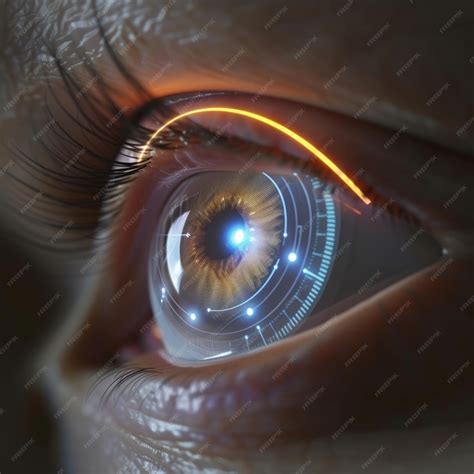 Smart Contact Lens Technology For Early Glaucoma Detection Premium Ai Generated Image