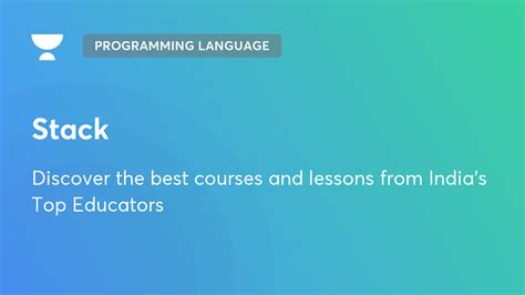 Stack Programming Language Unacademy