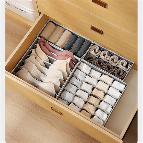 ᐉ Набор органайзеров для нижнего белья и носков 4 коробки Серый 60066 • Купить в Киеве