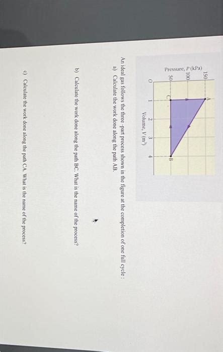 solved an ideal gas follows the three part process shown in