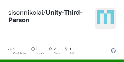 Github Sisonnikolaiunity Third Person