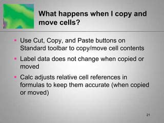 Formatting A Worksheet In Calc PPTX Technology Computing