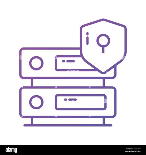 Protection Shield With Data Server Showing Concept Of Data Server