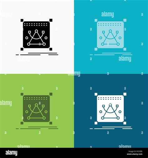 3d Edit Editing Object Resize Icon Over Various Background Glyph