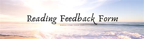 Reading Feedback Form Channel For Grace