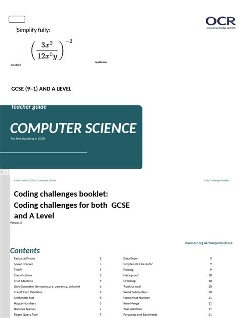 Coding Challenges Booklet Full Pdf Password String Computer Science