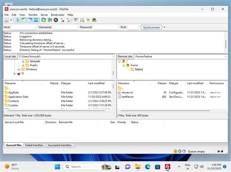Fedora ProFTPD Over SSL TLS Server World