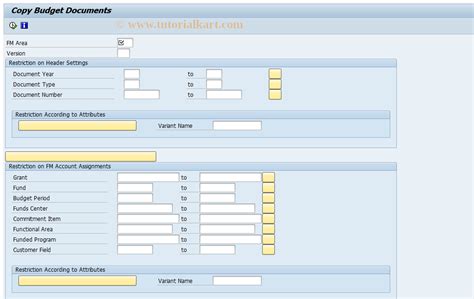FMCYDOC SAP Tcode Copy Budget Documents