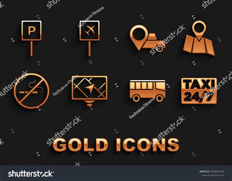 Set Gps Device Map Folded Location Stock Vector Royalty Free 2029261340 Shutterstock